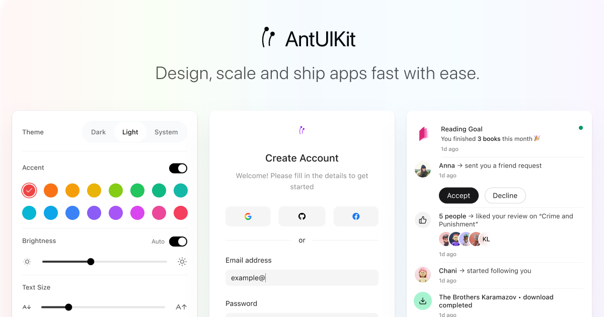 Advanced Ant UI Kit & Design System | AntUIKit